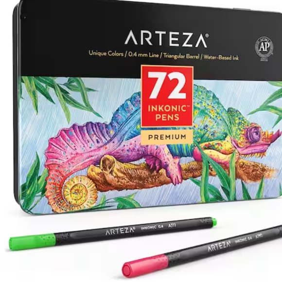 Arteza | Art | Color Pens Fine Point Pens Set Of 72 4mm Fine Tip Unique ...